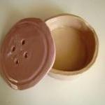 Dusty Pink Ceramic Button Pot. Handmade In Wales, Uk on Luulla