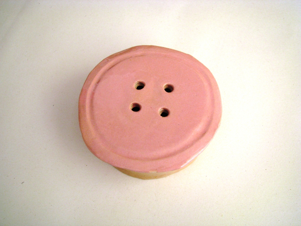 Dusty Pink Ceramic Button Pot. Handmade In Wales, Uk on Luulla